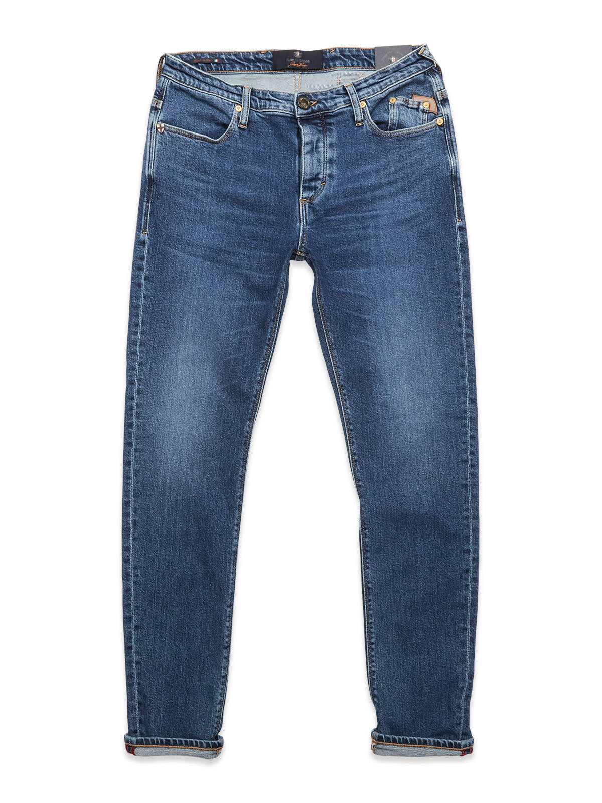 Repi Roll Jeans - Mid Blue Denim – Blue de Gênes