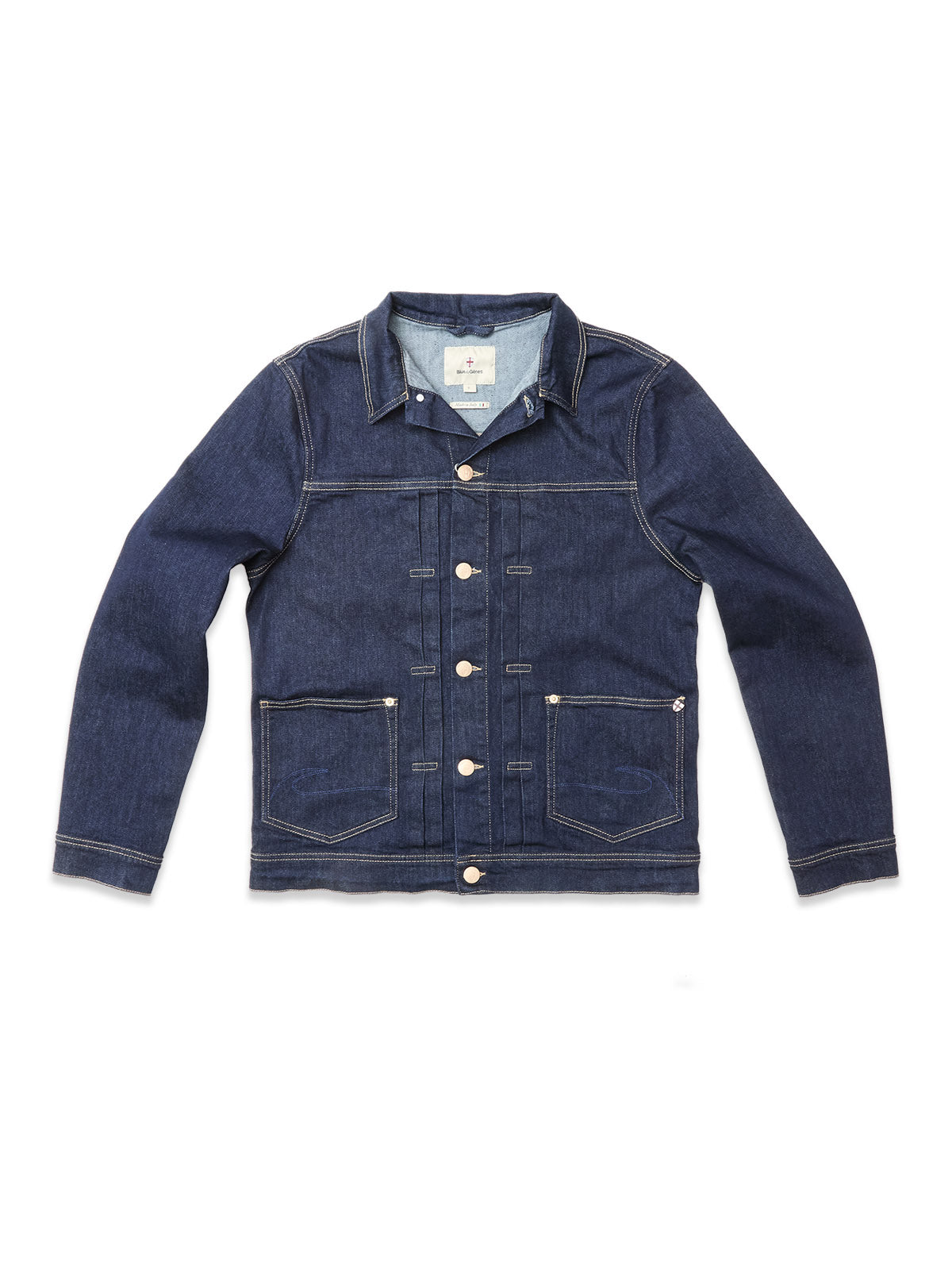 BGcosimo Trucker V2 Jacket - Dark Blue Denim – Blue de Gênes